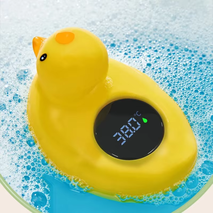 Little Yellow Duck Thermometer Baby Bathtub Shower Water Thermometer ...