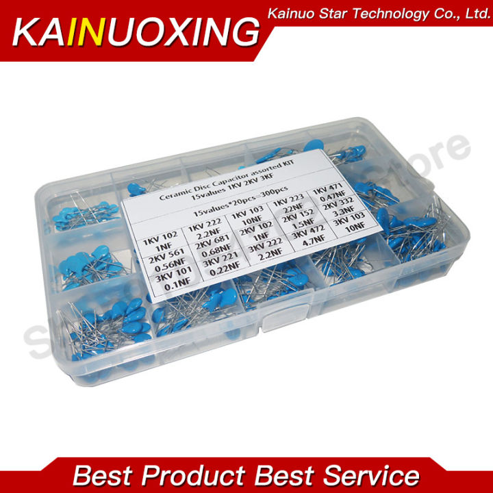 300Pcs/Box 15Value x 20pcs 1KV 2KV 3KV 1NF 10NF 22NF 0.47NF 0.1NF 10NF ...