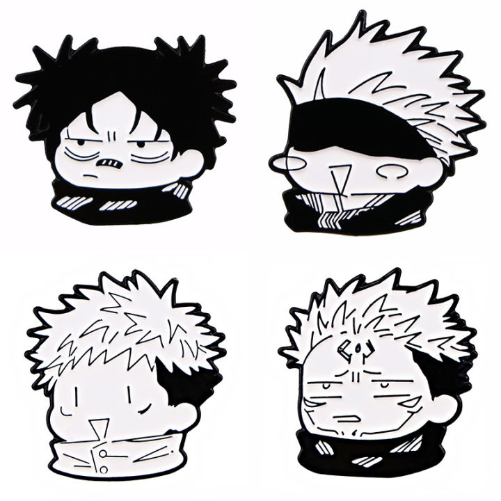 Anime Jujutsu Kaisen Gojo Satoru Itadori Yuji Ryoumen Sukuna Lapel Pins ...