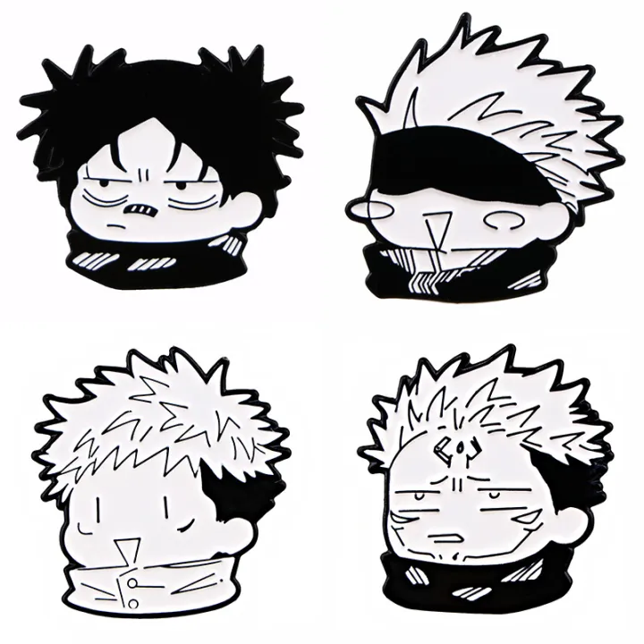 Anime Jujutsu Kaisen Gojo Satoru Itadori Yuji Ryoumen Sukuna Lapel Pins ...