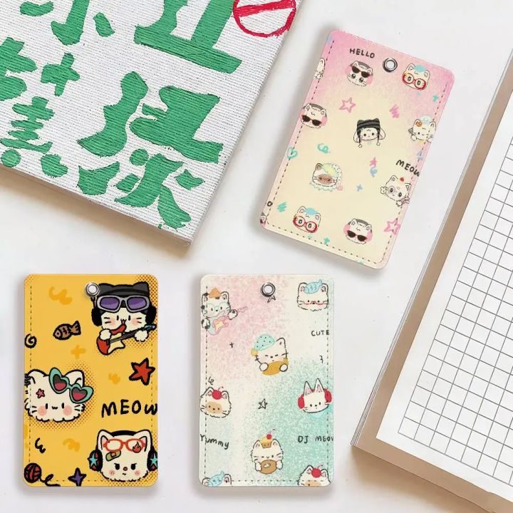 Cute little cat Card Holder Men And Womenn Universal Antirust Keychain ...