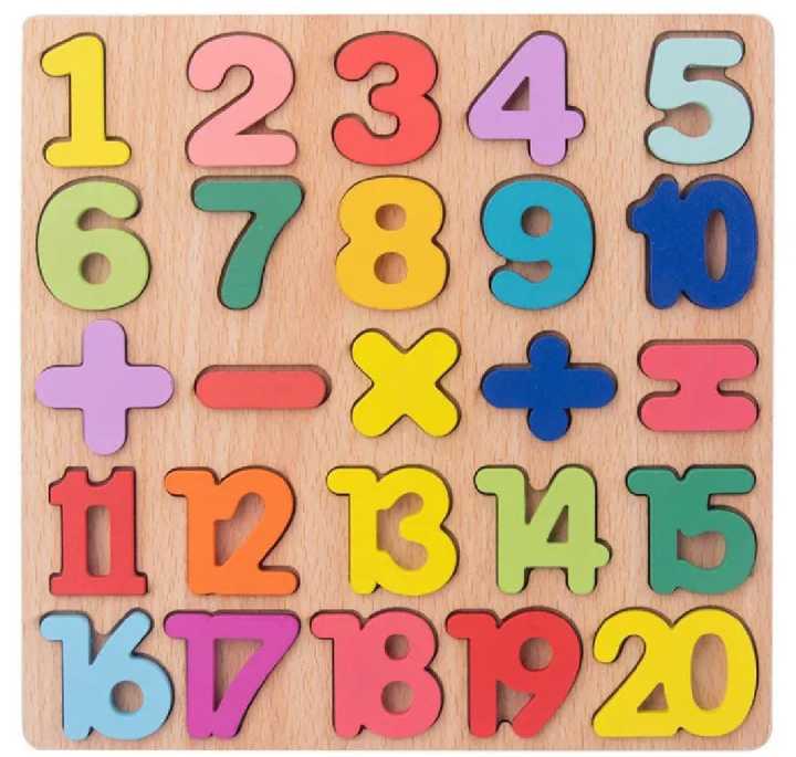 Wooden Alphabet & Numbers Puzzle Board | Educational Learning Toy for ...