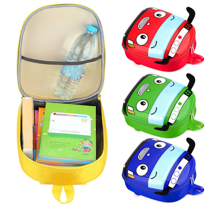 3D Cartoon Bus Kindergarten Children School Bag Toddler Kids Travel ...