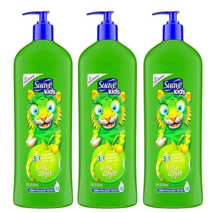 Suave 3-In-1 Silly Apple Shampoo conditioner and Body Wash for kids ...