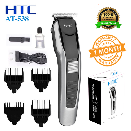 HTC AT-538 Rechargeable Hair & Beard Trimmer for Men – Cordless ...