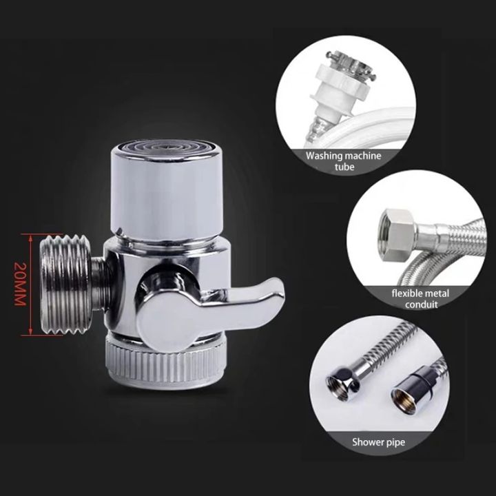 Faucet 1 in 2 Out Water Distributor Switch Shower Basin Faucet Diverter ...