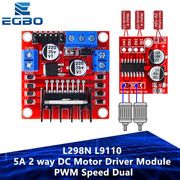 1PCS EGBO Dual H Bridge DC Stepper Motor Drive Controller Board Module ...