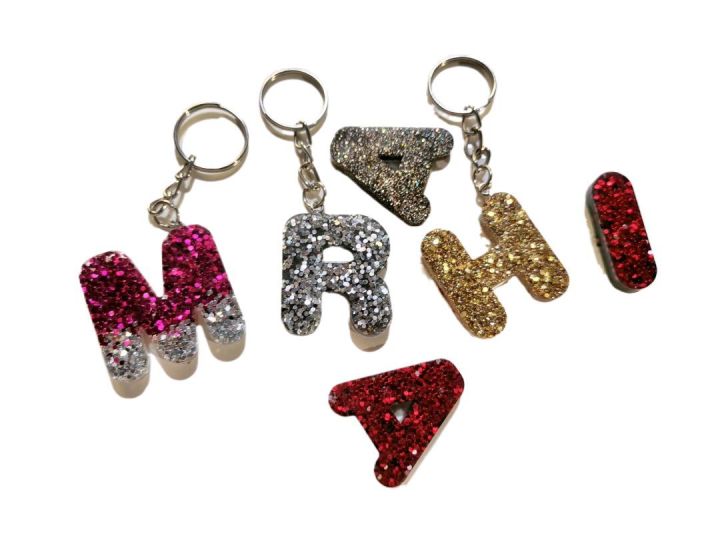 Your name customise A to Z alphabet keychain Girls & Boys Keychains ...