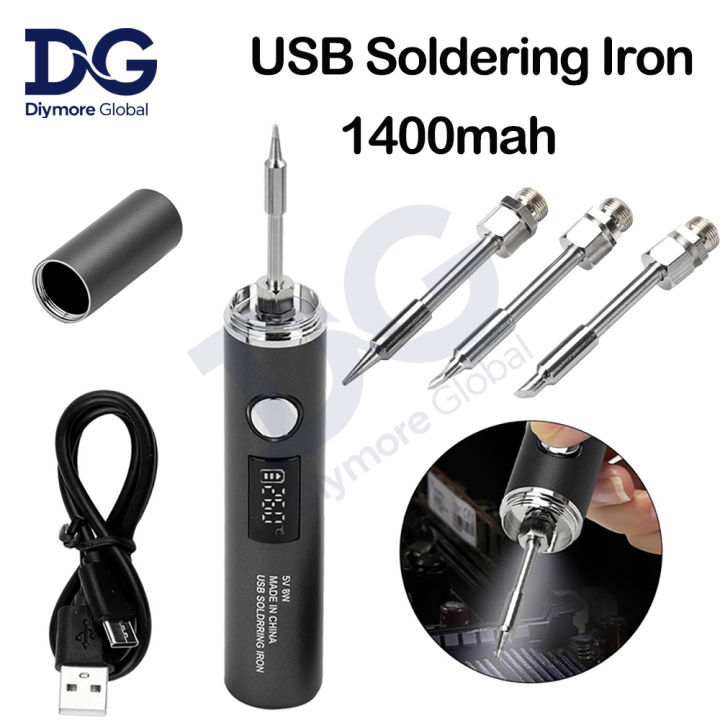 1400mah USB Soldering Iron Wireless Charging Electric Solder Iron Fast ...