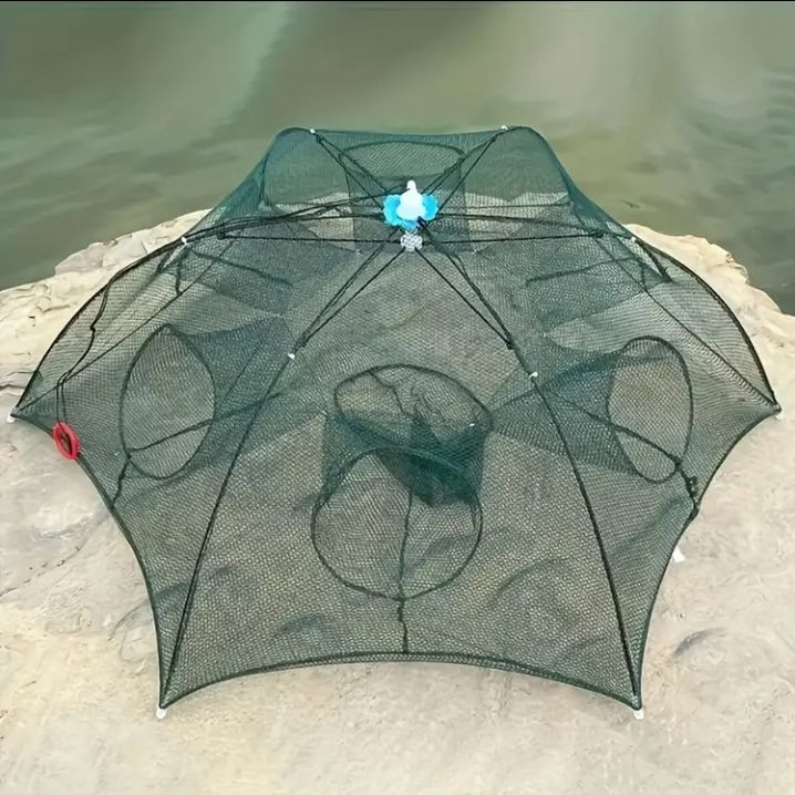 HexaCatcher 6-Hole Hexagonal Portable Fishing Net Trap - Durable Nylon ...