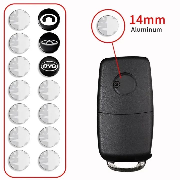 14mm Fob Car Logo Sticker for Car Remote Control Key For Mitsubishi ...