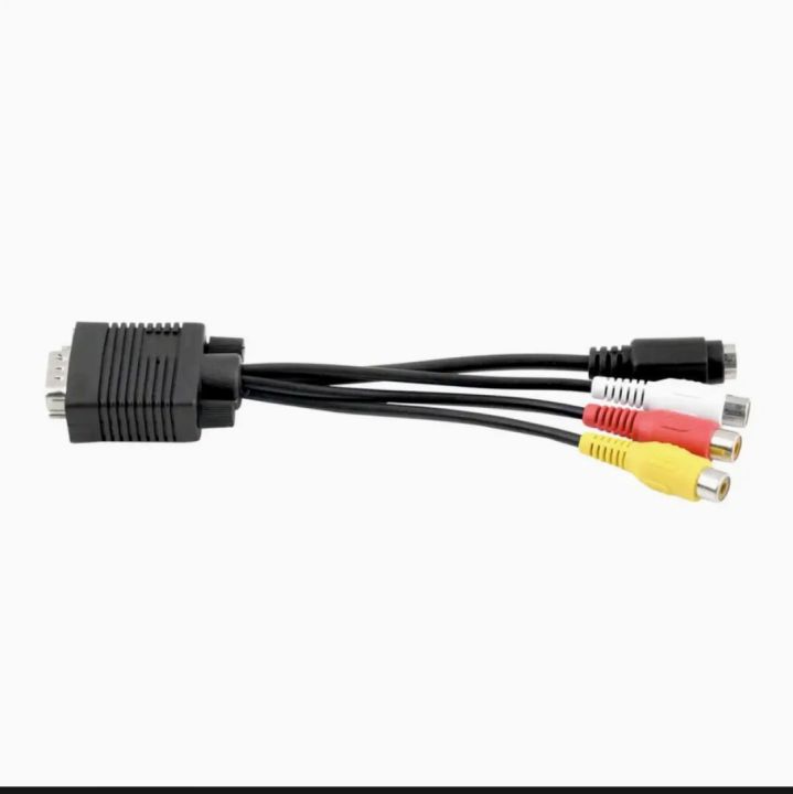 New Vga To Video Tv Out S-Video Av And 3 Rca FemaleConverter Cable ...