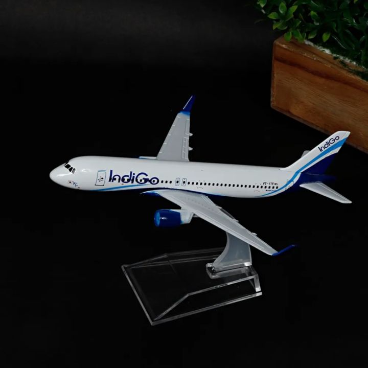 Indigo Airlines A320 16 cm Size Diecast Alloy Metal Aircraft Aeroplane ...