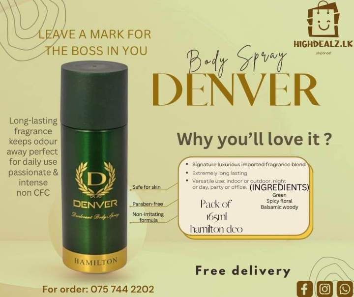 Denver Hamilton body spray-165ml | Daraz.lk