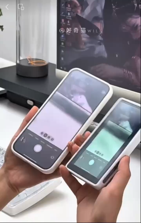 New Touch Control wireless phone selfie magnetic display phone rear ...