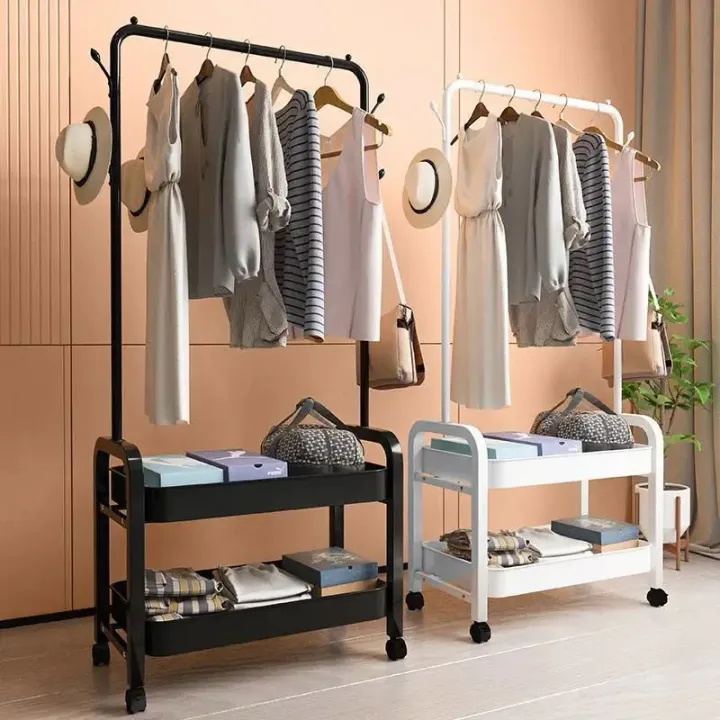 Moveable Clothes Rack Floor Hanger Stand | Daraz.pk