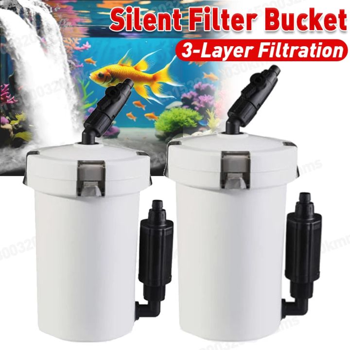 HW-602/HW-603 Super Quiet Aquarium Filter Bucket Fish Tank External ...