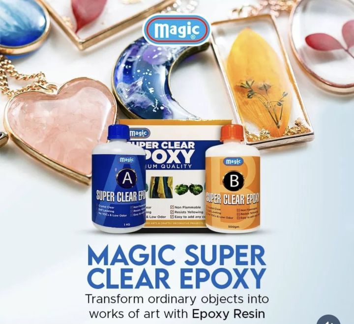 SUPER CLEAR MAGIC EPOXY RESIN TABLE RESIN ART RESIN 1.5kg | Daraz.pk