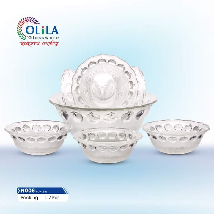 Crystal Glass Soup Set/Bati Set/Snack Bowl Set/Soup Set/Soup Bati Set-7 ...