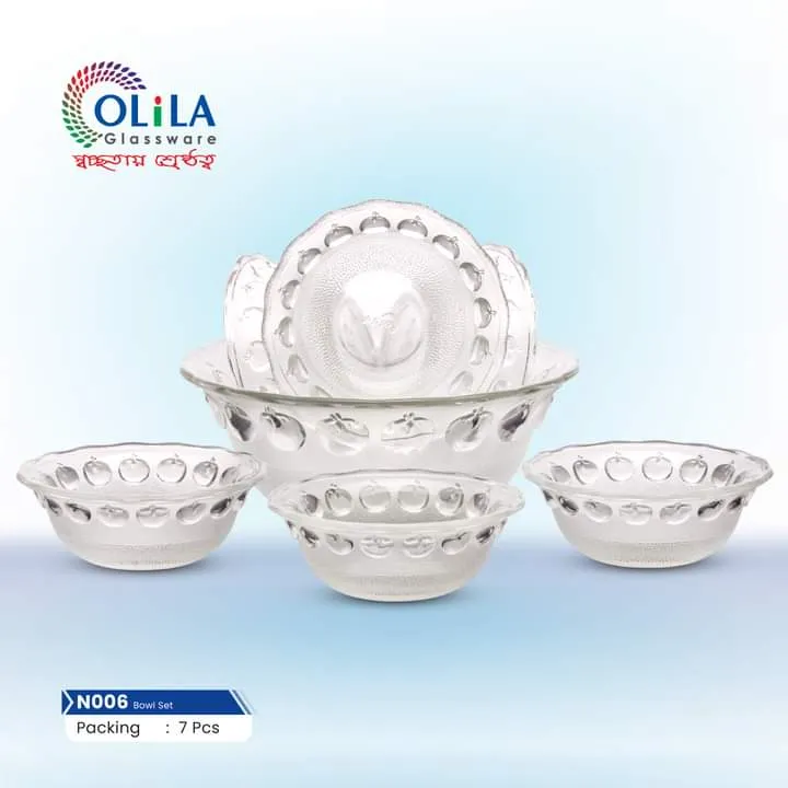 Crystal Glass Soup Set/Bati Set/Snack Bowl Set/Soup Set/Soup Bati Set-7 ...