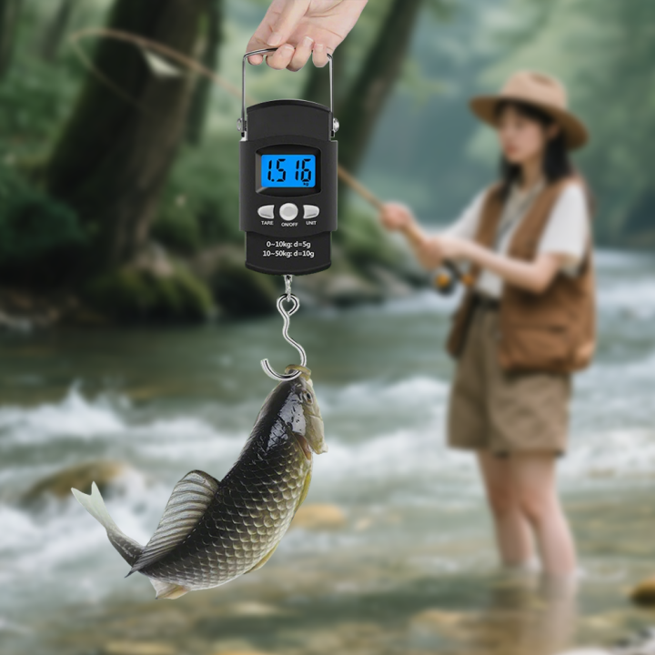 50kg/10g Portable LCD Electronic Hand Scale Travel Hanging Scale ...