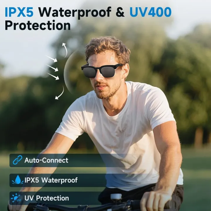 AI Translator Real-Time Smart Glasses Wireless Open Ear Sunglasses with ...