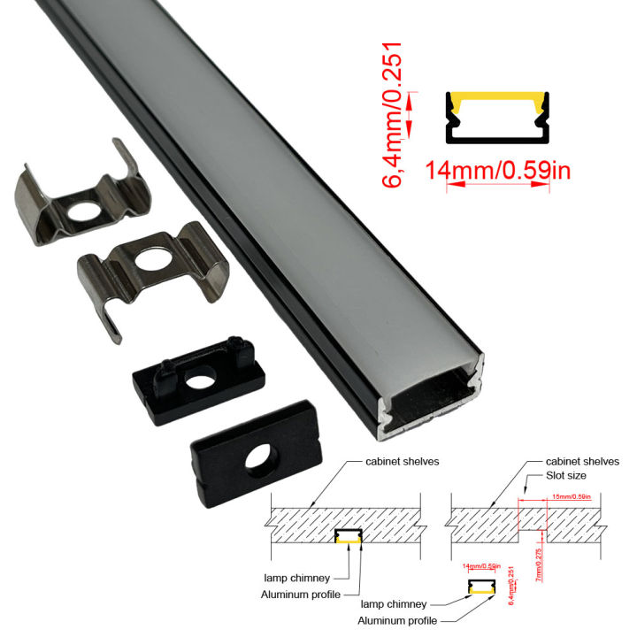 0.5m length cabinet cupboard led strip light aluminum profile for ...