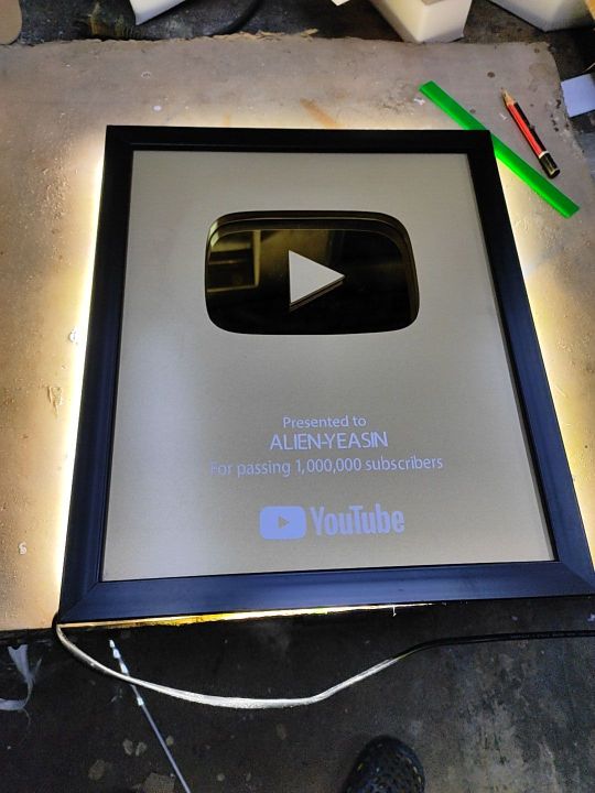 silver play button show piece | Daraz.com.bd
