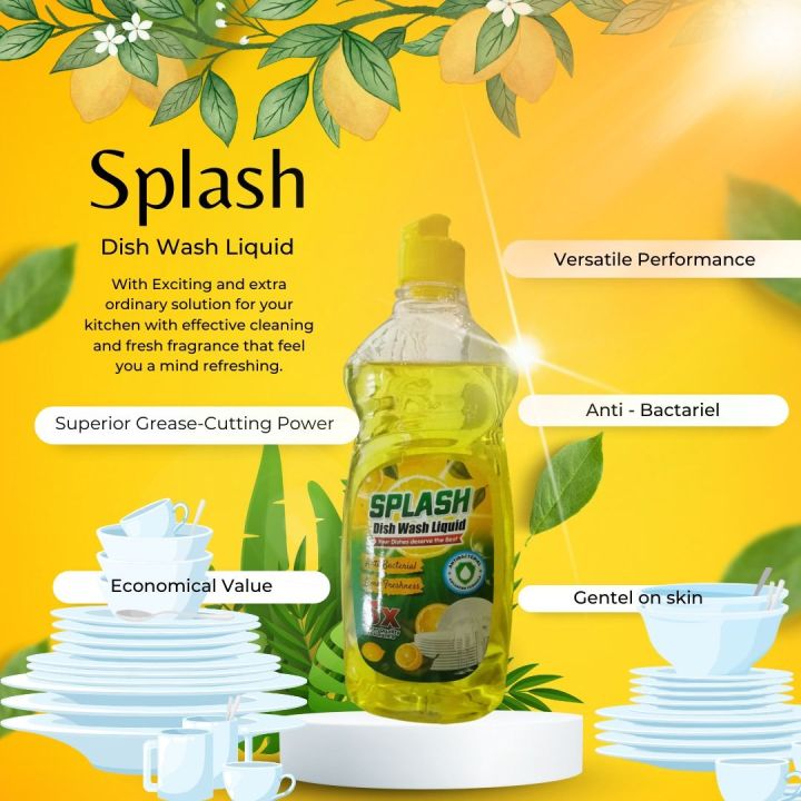 Splash Dish Wash Liquid 450ml Bottle | Daraz.pk