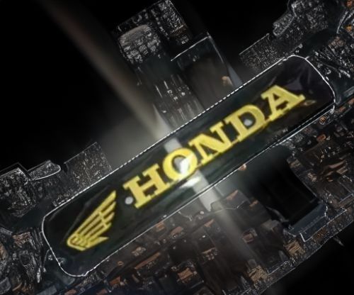Honda Plastic front name plate golden colour For any bike | Daraz.com.bd