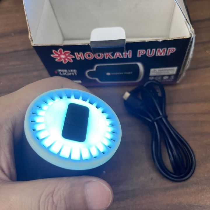 Usb Recharging Shisha Pump With RGB Led Light Hookah Electronic Strong ...