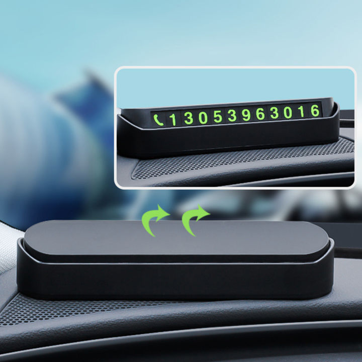 Glowing Car Phone Number Plate ABS Temporary Parking Sign with Custom ...