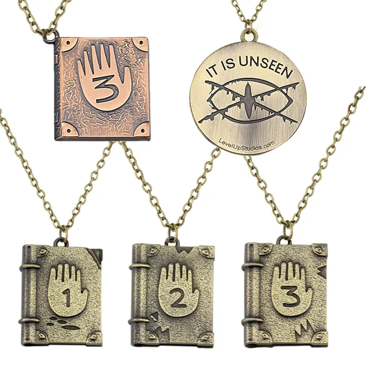 Anime Gravitys Falls Bill Cipher Dipper Diary Journal Pendant Necklace ...