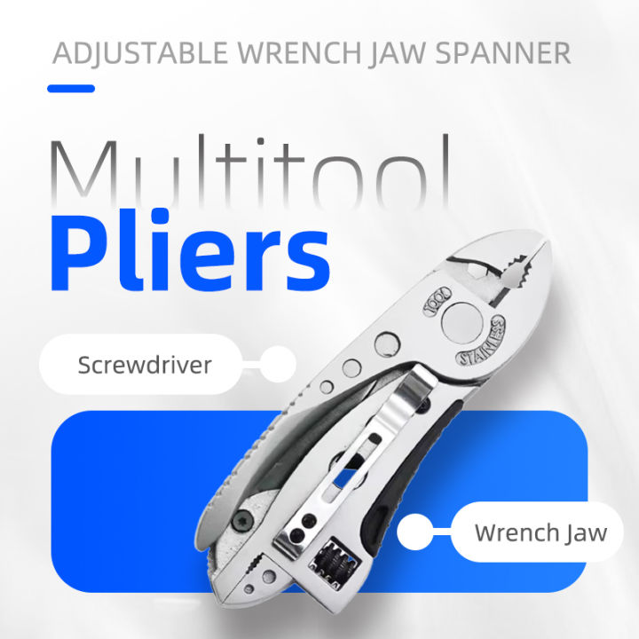 Pocket Screwdriver Set Multitool Pliers | Adjustable Wrench Jaw Spanner ...