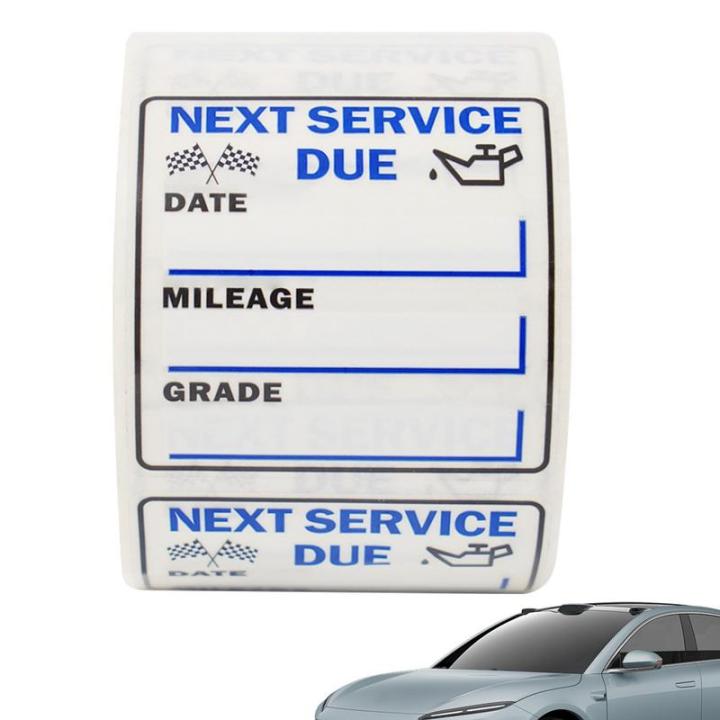 Car Service Reminder Stickers 250 Sheets Car Service Stickers 2x2In ...