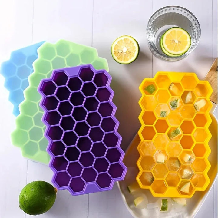 Ice Molds Silicone Honeycomb Hexagonal Template Popsicle Cube Mold DIY ...
