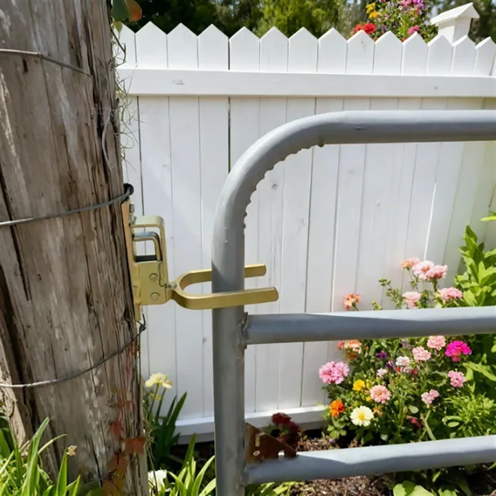Metal Gate Latch Heavy Duty Fast Closing Lock Spring Safe Outdoor Gate ...
