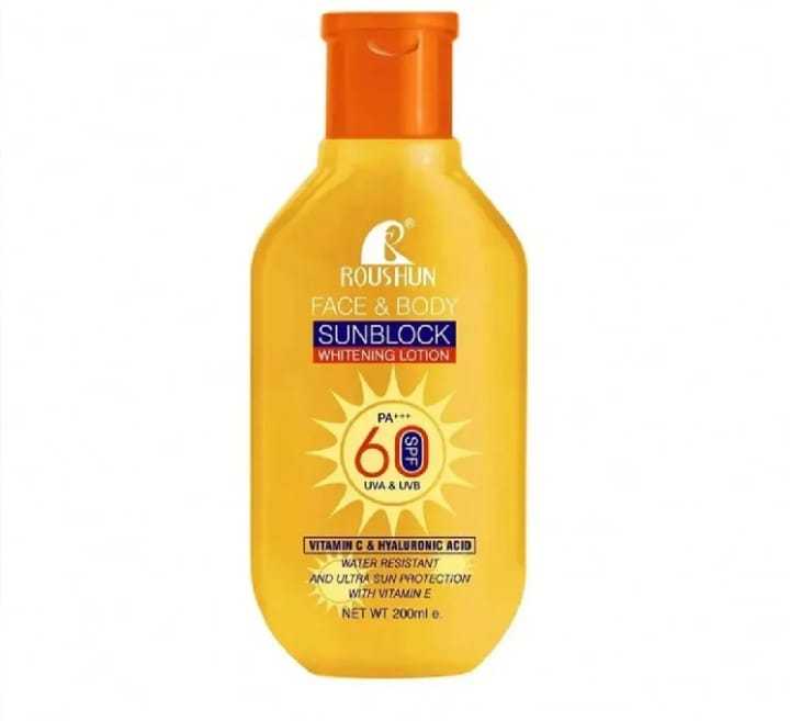 ROUSHUN Face & Body Sunblock Whitening Lotion SPF 60 | Daraz.lk
