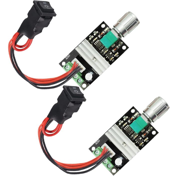 2 Pack 6V 12V 24V 28V 3A 80W 1203BB DC Motor Speed Controller PWM Speed ...