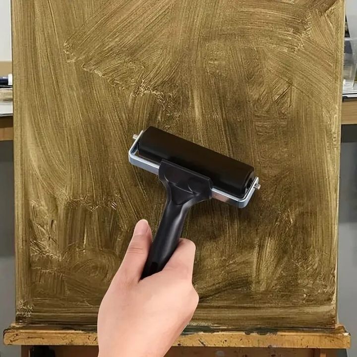 1pc 4 Inch Rubber Brayer Roller For Printmaking, Great For Gluing ...