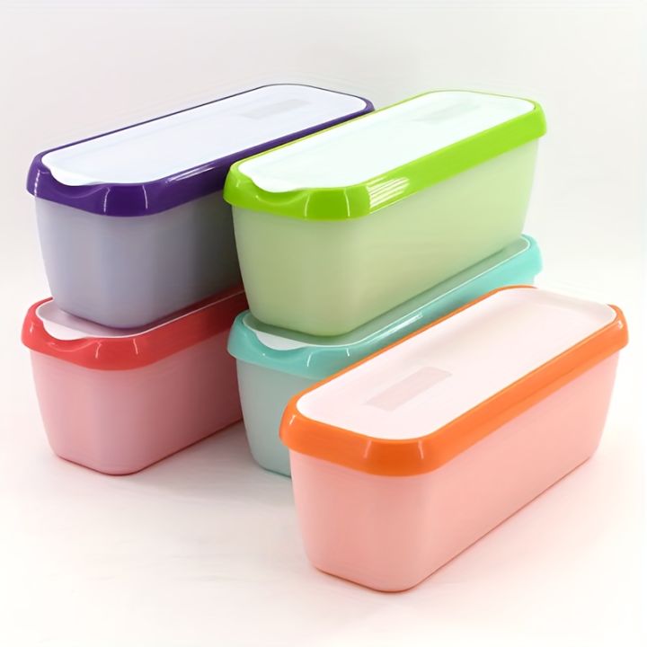 1pc Rectangular double ice cream box with lid Homemade ice cream ...