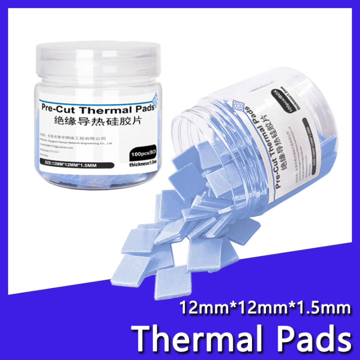 100PCS Thermal Pads Insulating Silicone Sheet High Temperature ...