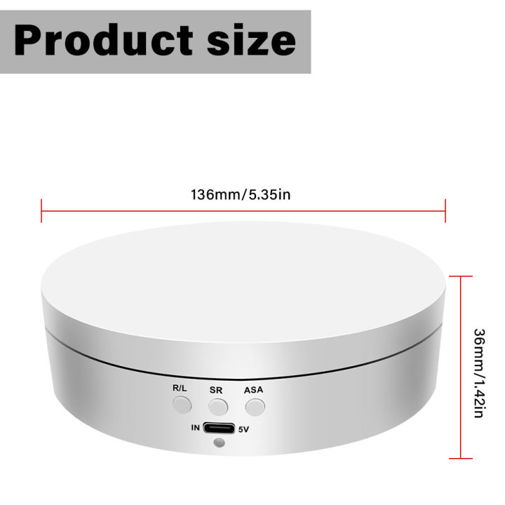 Electric Rotating Base Display Stand 3 Speeds 360 Degree Turntable ...