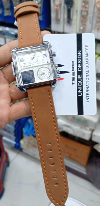 original TSERA 3 time belt watch Different colour Good Quality | Daraz.pk