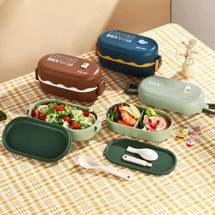 2 layer wave lunch box | Shop.com.mm