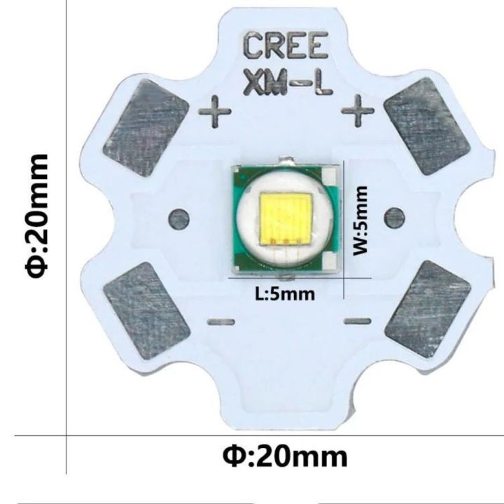Cree 6W XPE 5050 SMD LED Chip with 20mm PCB - White | Daraz.lk