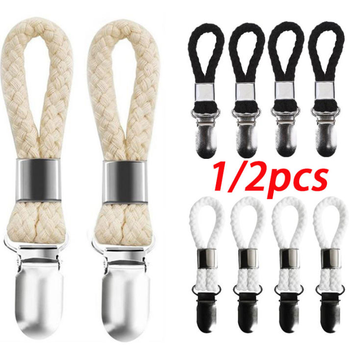 1/2PCS Bathroom Towel Clips Braided Multipurpose Cloth Hanger Bathroom ...