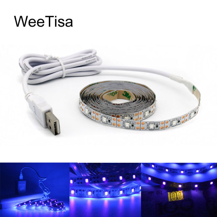 UV USB LED Strip Battery Powered 395-405nm Ultraviolet Ray Flexible ...