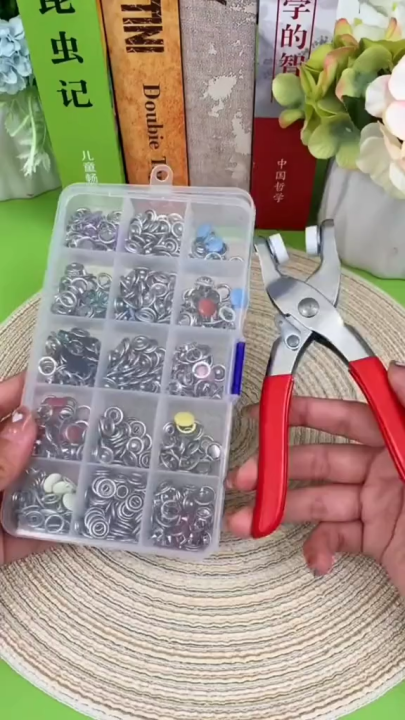 Metal Thickened Snap Fasteners Kit, Five Claw Buckle Set with Hand ...