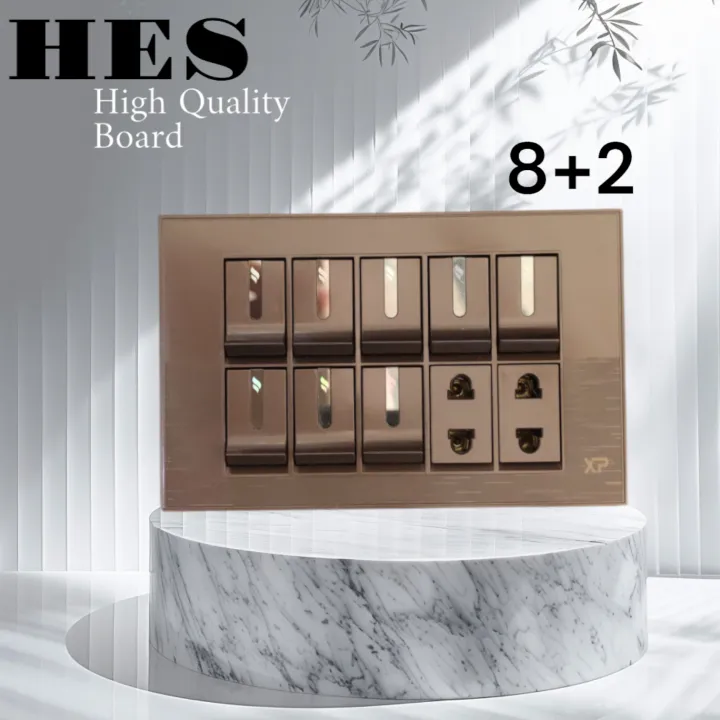 8+2 China Sheet Electric Switch Board XP Crystal Metal Brown | Daraz.pk